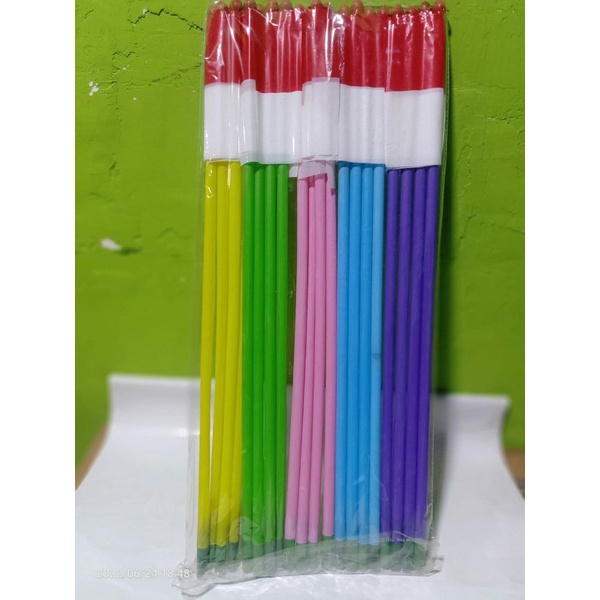 Jual Bendera stick/Bendera pluit/Bendera MERAH PUTIH bendera plastik ...