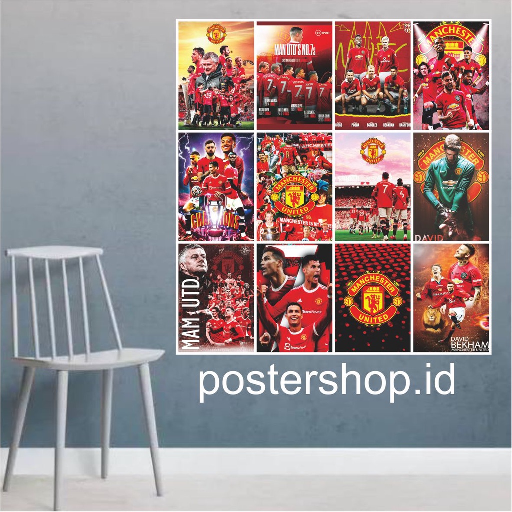 Jual Poster Bola Manchester United (ISI 12PCS) | Shopee Indonesia