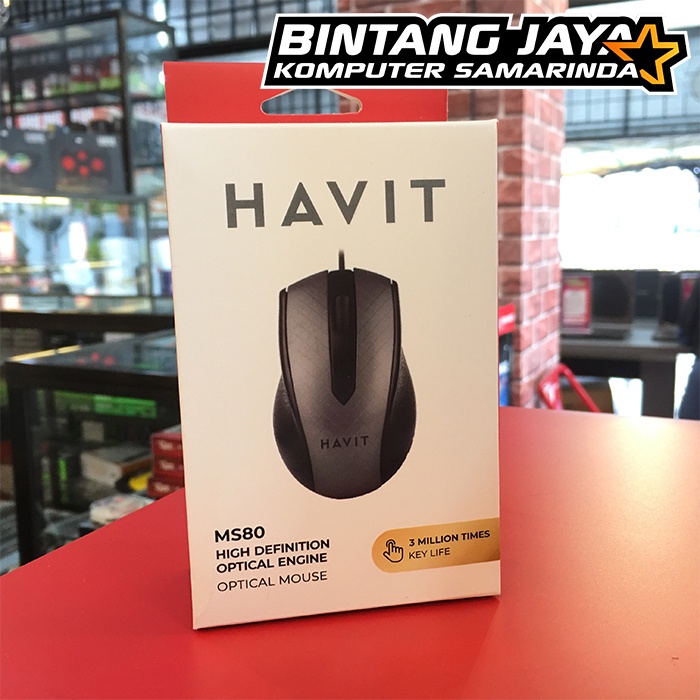 Jual HAVIT HV-MS80 USB Optical Mouse (Black) | Shopee Indonesia