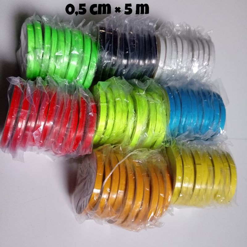 Jual sticker list velg roll gulung motor mobil variasi 0.5cm x 5 meter ...