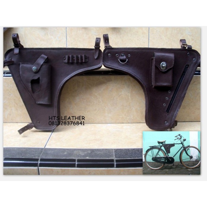 Jual TAS ONTHEL KULIT ASLI TAS TENGAH ONTHEL TAS PISTOL SEPEDA ONTHEL ...