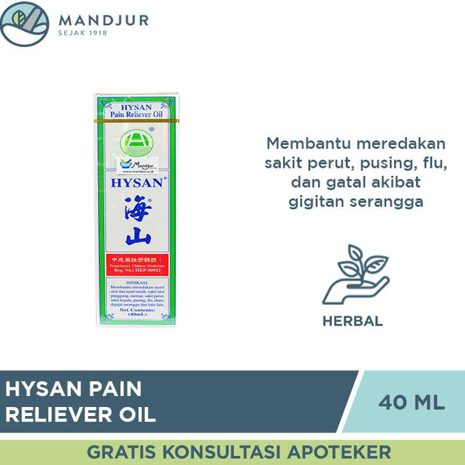 Jual Hysan Pain Reliever Oil 40 mL - Minyak Angin Pereda Nyeri Otot ...