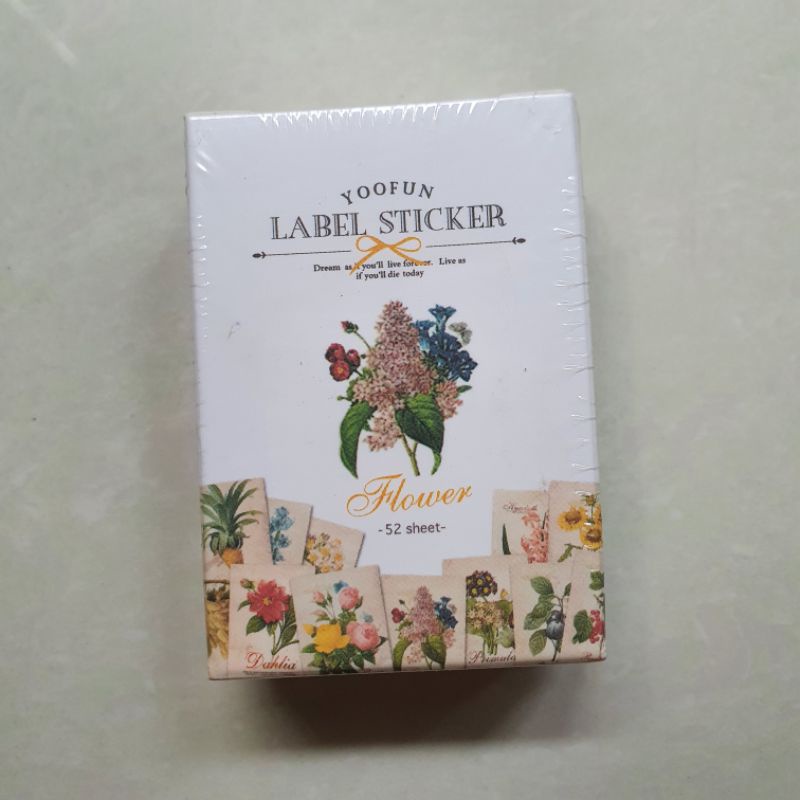 Jual flower label sticker for scrapbook and journaling | Shopee Indonesia