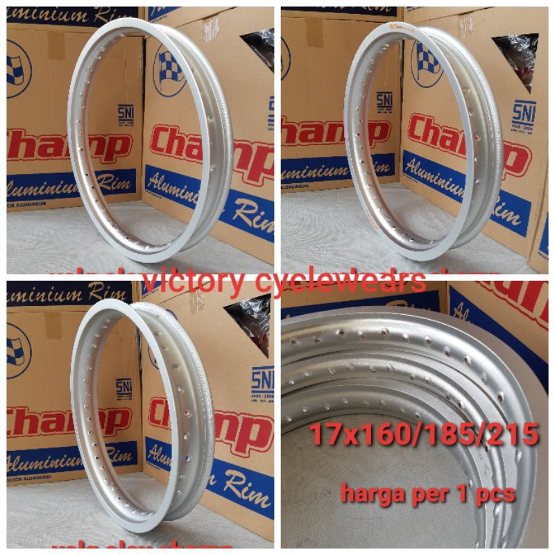 Jual VELG CHAMP SILVER 160X17/185X17/215X17 KULIT JERUK HARGA PER 1 PCS ...