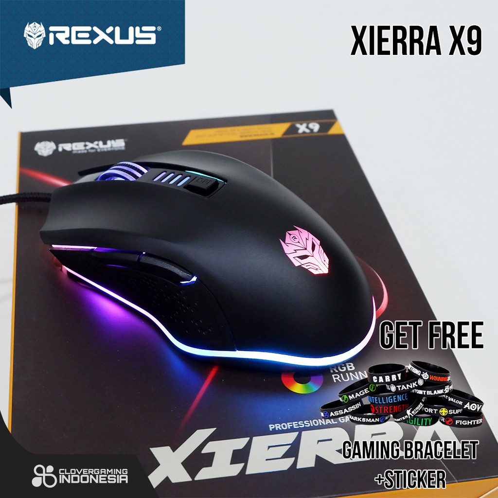 Jual Rexus Xierra X9 RGB - Gaming Mouse Original Resmi | Shopee Indonesia