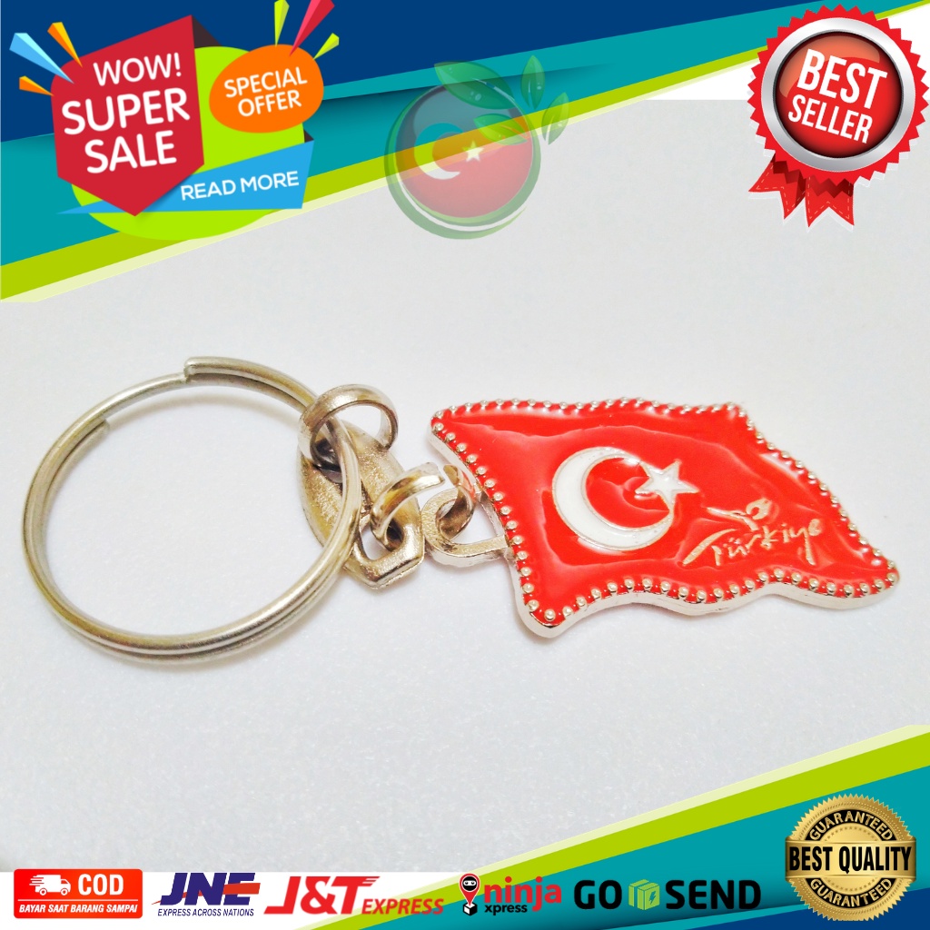 Jual GANTUNGAN KUNCI ASLI TURKI 100% ELEGAN BENDERA TURKEY DAN GANCI ...