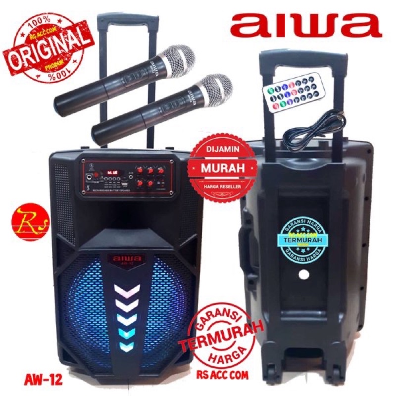 Jual Speaker Portable Aiwa 12 Inch Bluetooth Usb Cocok Buat Meeting pa ...