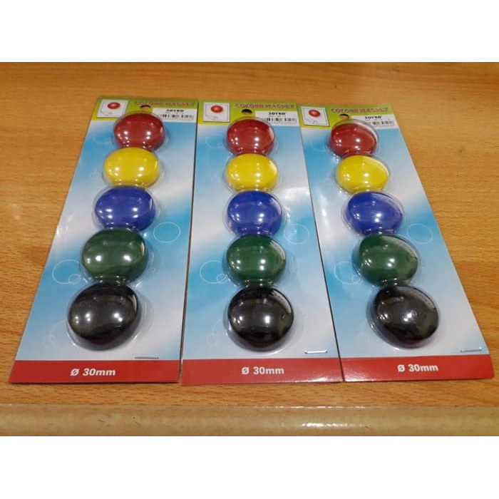 Jual uts7UUt Magnet Papan Tulis Whiteboard Kulkas Joyko Mn-30-5 Bulat 3 ...