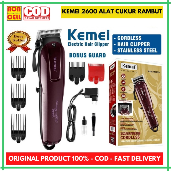 Jual ALAT CUKUR RAMBUT ELEKTRIK KEMEI KM 2600 PROFESIONAL HAIR CLIPPER | Shopee Indonesia