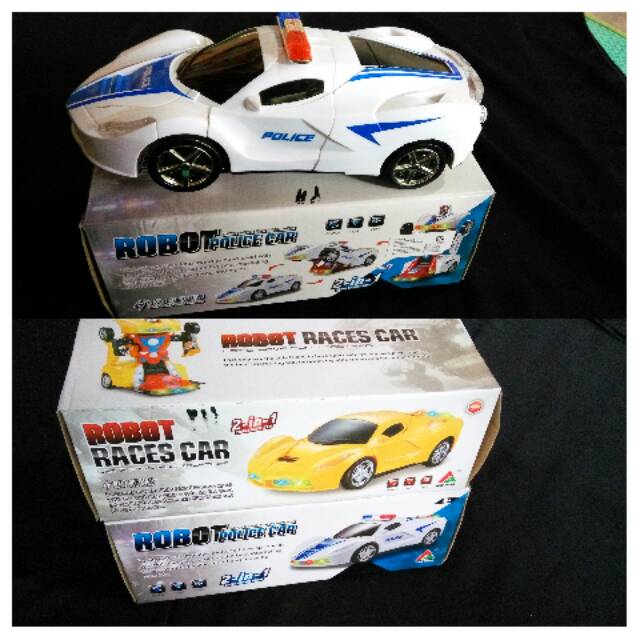 Jual Mobil-mobilan polisi robot/ polisi transformer | Shopee Indonesia