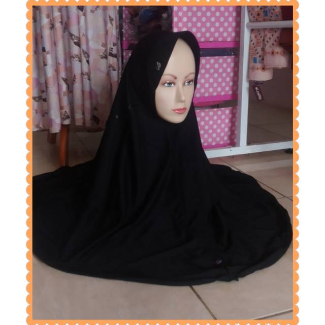 Jual Kerudung Rabbani Inova size l hitam | Shopee Indonesia