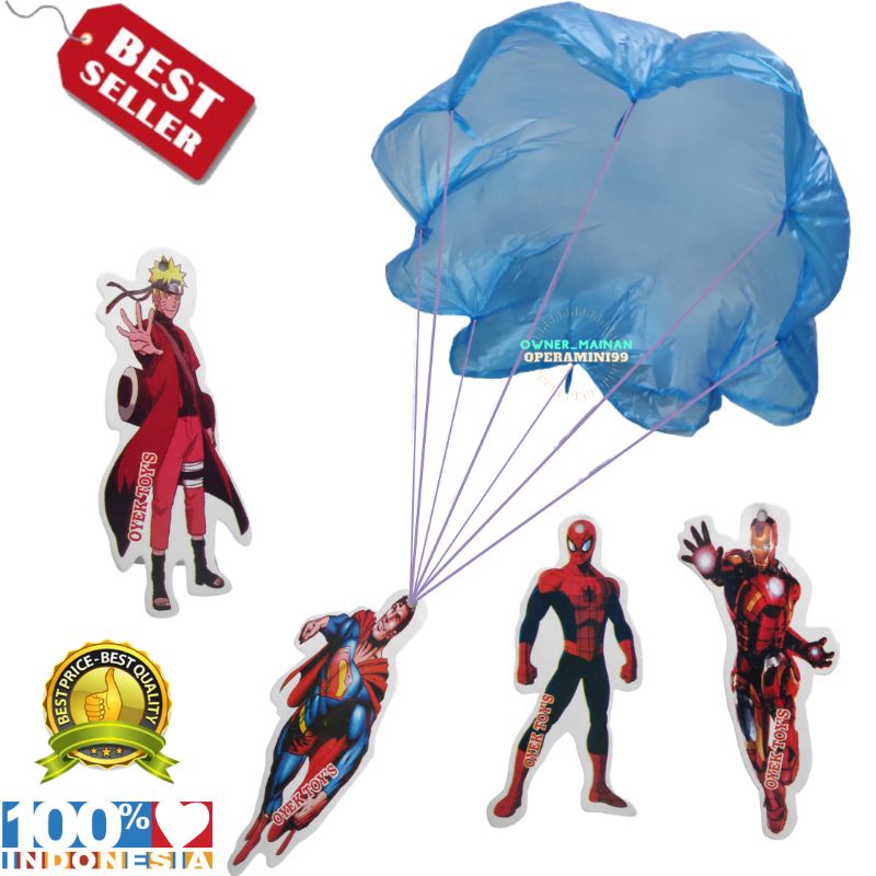 Jual Mainan Jadul Lawas Terjun Payung Super Hero Bisa Terbang | Shopee ...