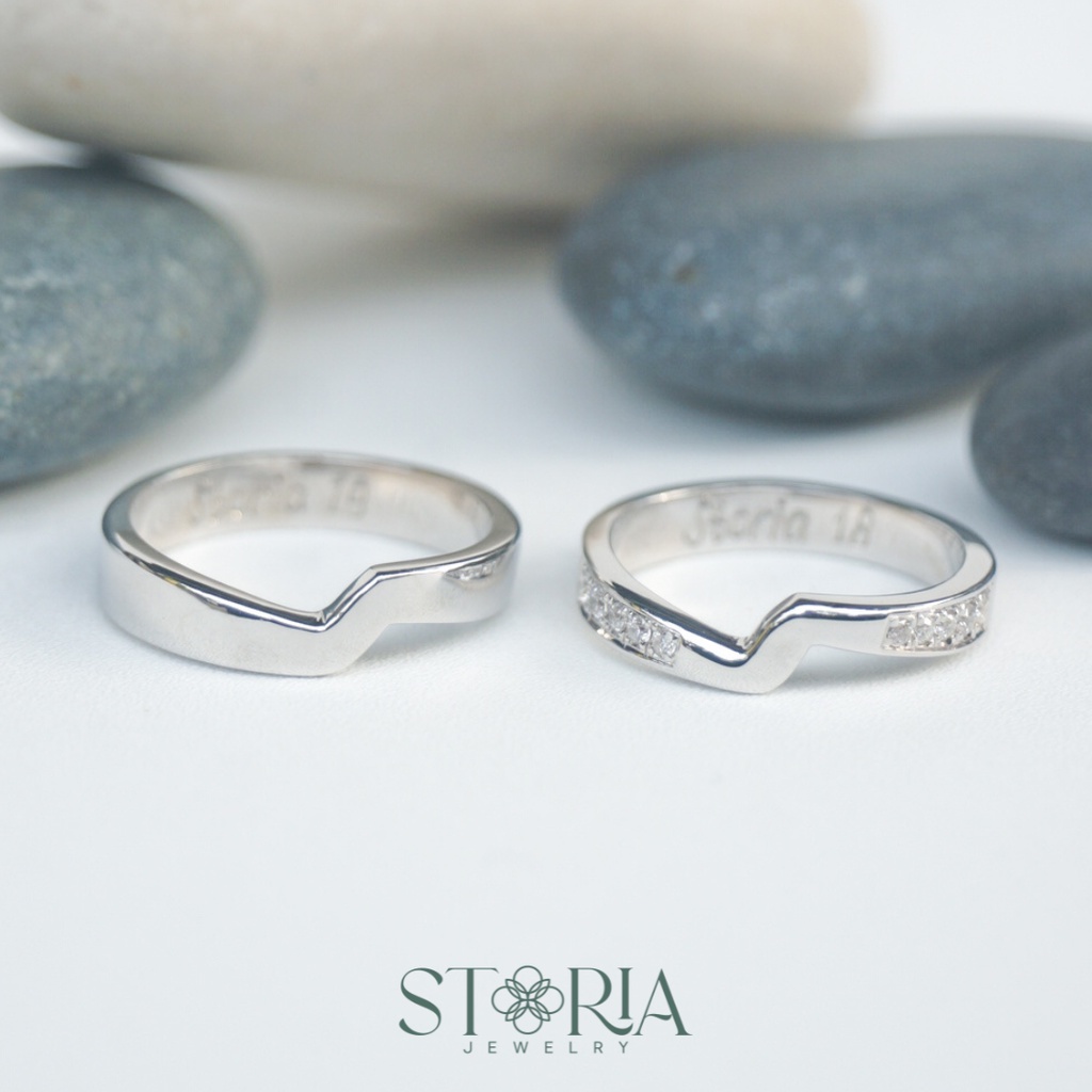 Jual Cincin Kawin Couple Perak Sterling Silver 925 SS-73 Nikah Tunangan ...