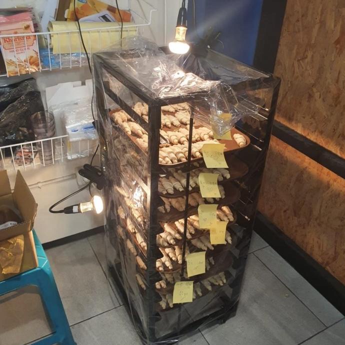 Jual custom order trolley roti / rak roti / food trolley / bakery ...