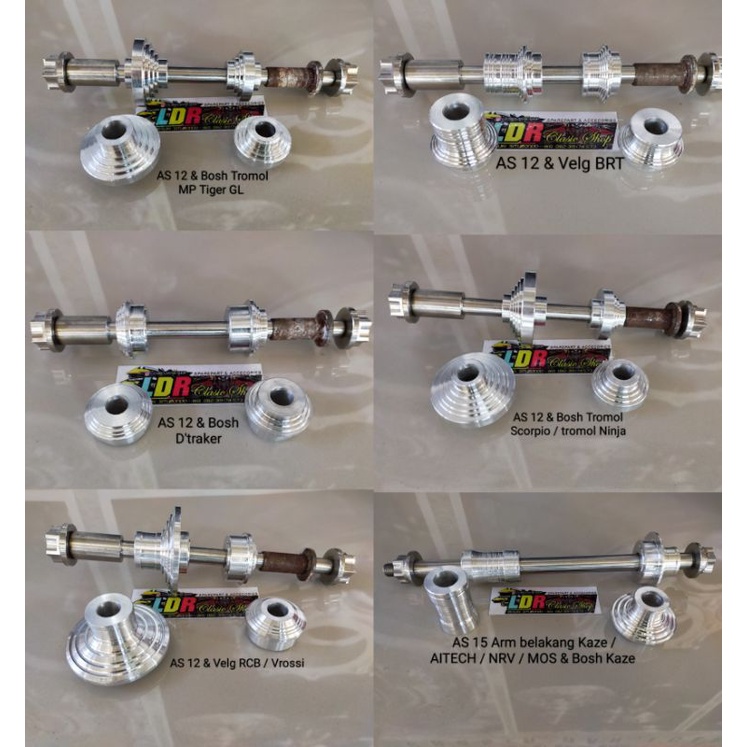 Jual Boshing set AS Roda Depan Ninja Stainles Steel Bosh As 15 & As 12 ...