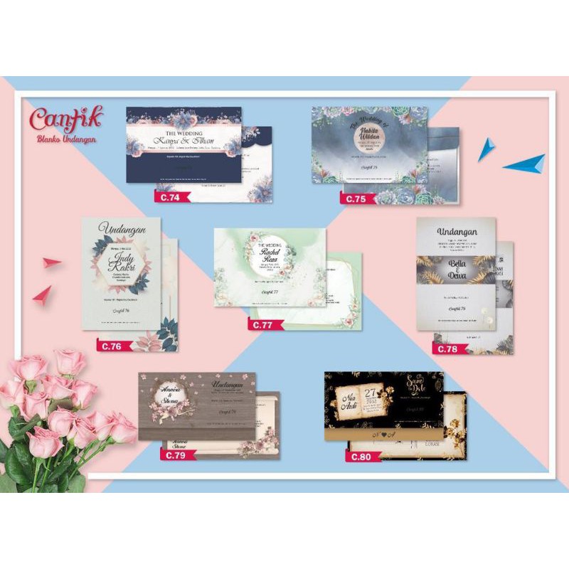 Jual BLANKO UNDANGAN CANTIK 79/CANTIK 80/UNDANGAN NIKAH/UNDANGAN KHITAN ...