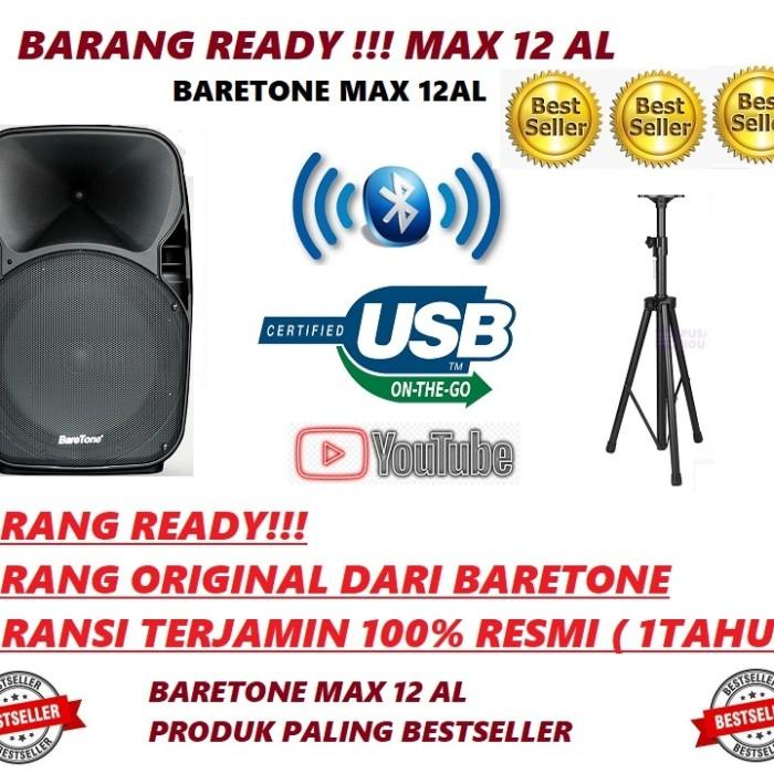 Jual BARETONE MAX 12 AL + STAND SPEAKER | Shopee Indonesia
