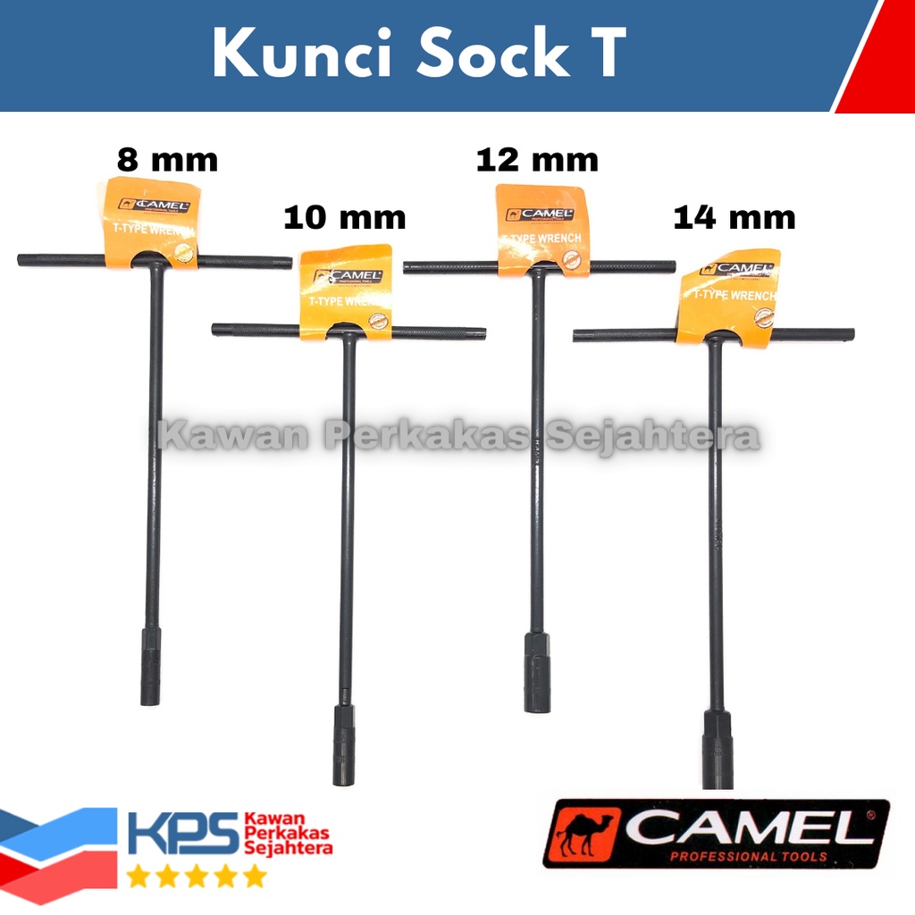 Jual CAMEL Kunci Sock T 8 - 10 - 12 - 14 mm | Kunci Sok Baja Hitam Bengkel (Per PCS) | Shopee ...