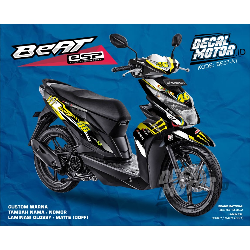 Jual Stiker Decal Fullbody Beat esp 2017-2019 | Custom Desain - Monster ...