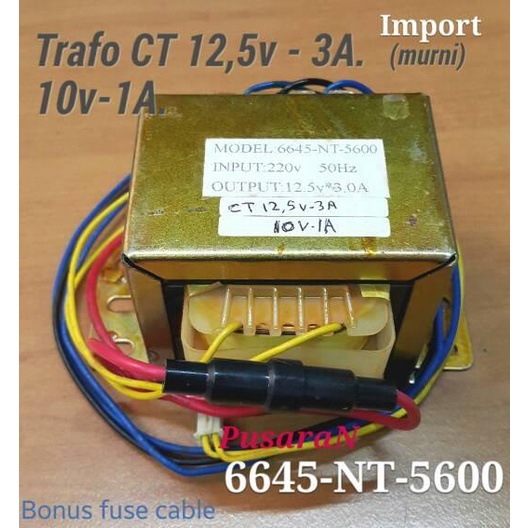 Jual Trans Former Trafo Ct 12,5V/3A Dan 10V/1A - Transformator Import ...