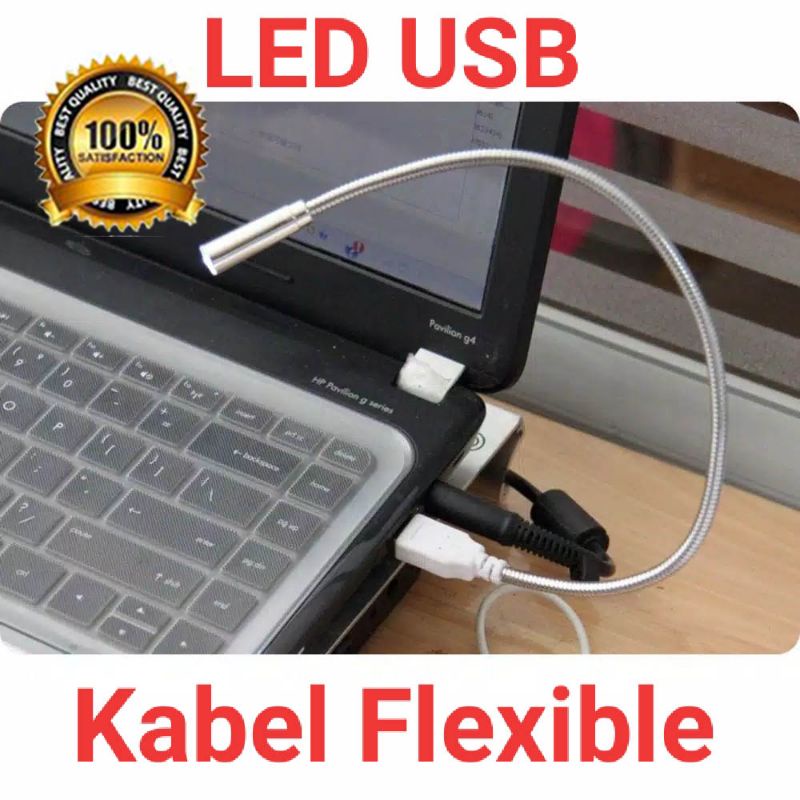 Jual Led usb kabel flexible 1 mata led lampu keyboard lampu baca lampu ...