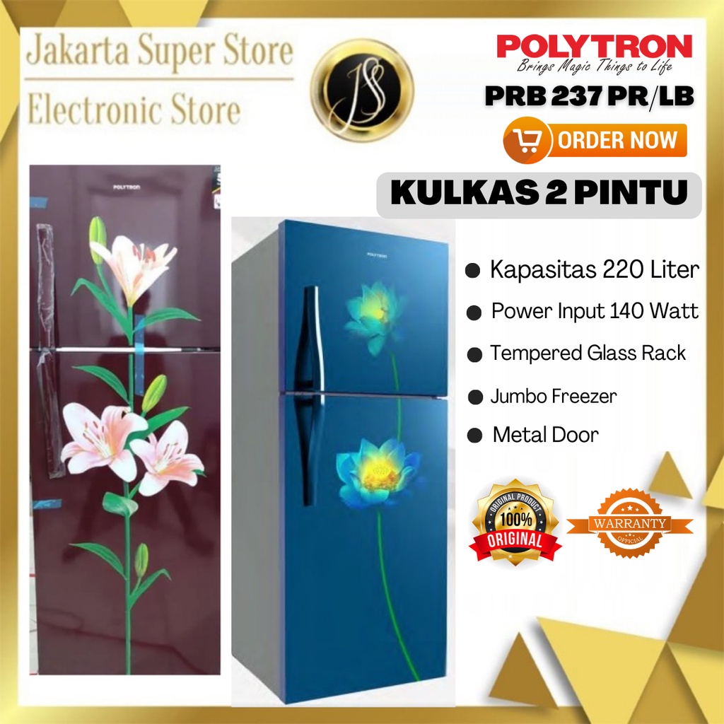 Jual KULKAS POLYTRON PRB 237 PR/LB LEMARI ES 2 PINTU | Shopee Indonesia