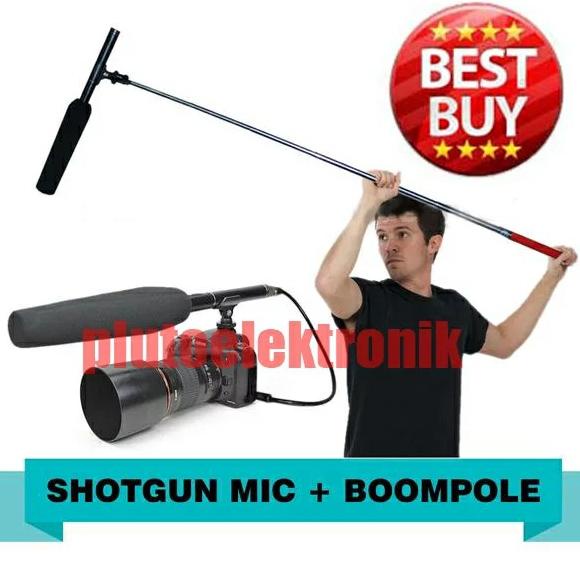Jual Mic Shotgun + Boom Pole Stereo | Shopee Indonesia