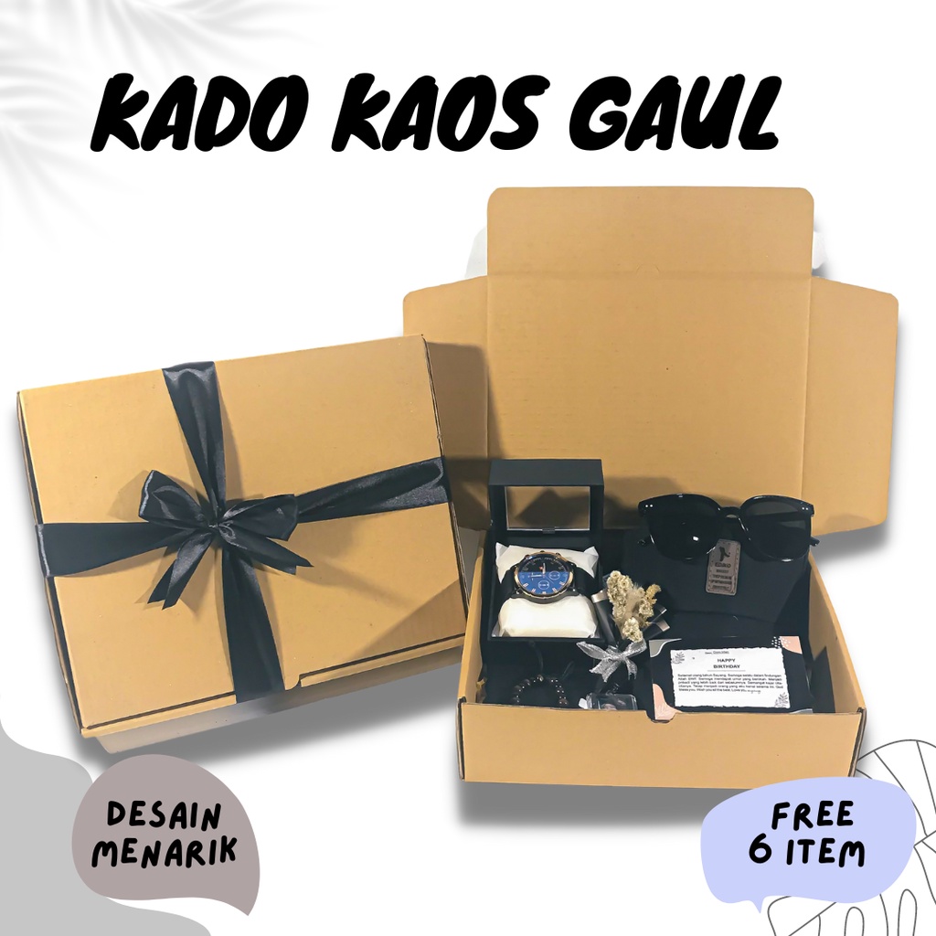 Jual HAMPERS KADO/KADO COWOK/HADIAH COWOK/GIFT BOX/KAOS COWOK/TOPI ...