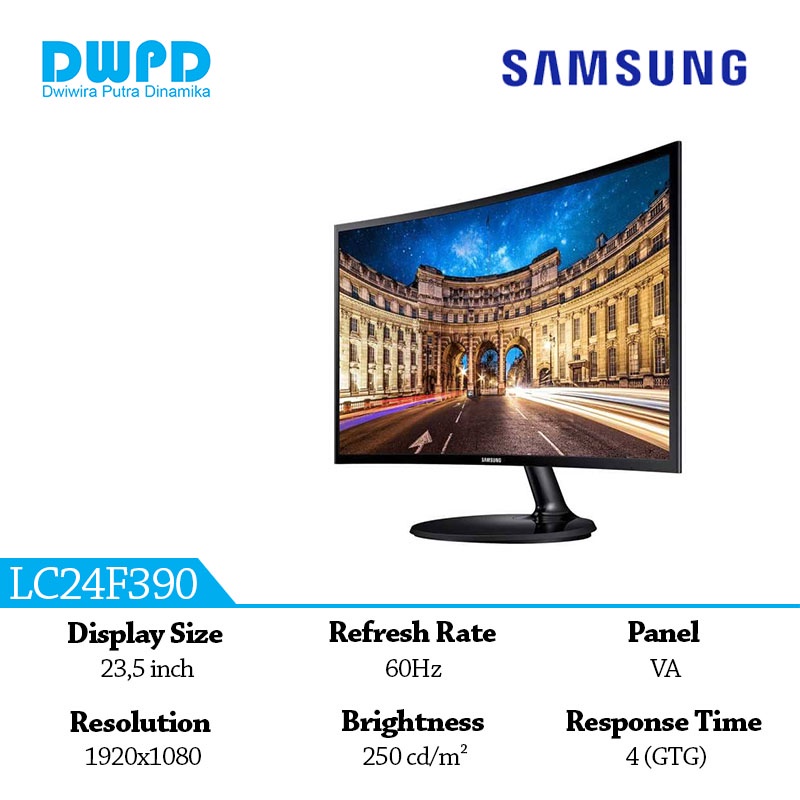 Jual Samsung Monitor Curve LC24F390 24inch 60Hz Full HD | Shopee Indonesia
