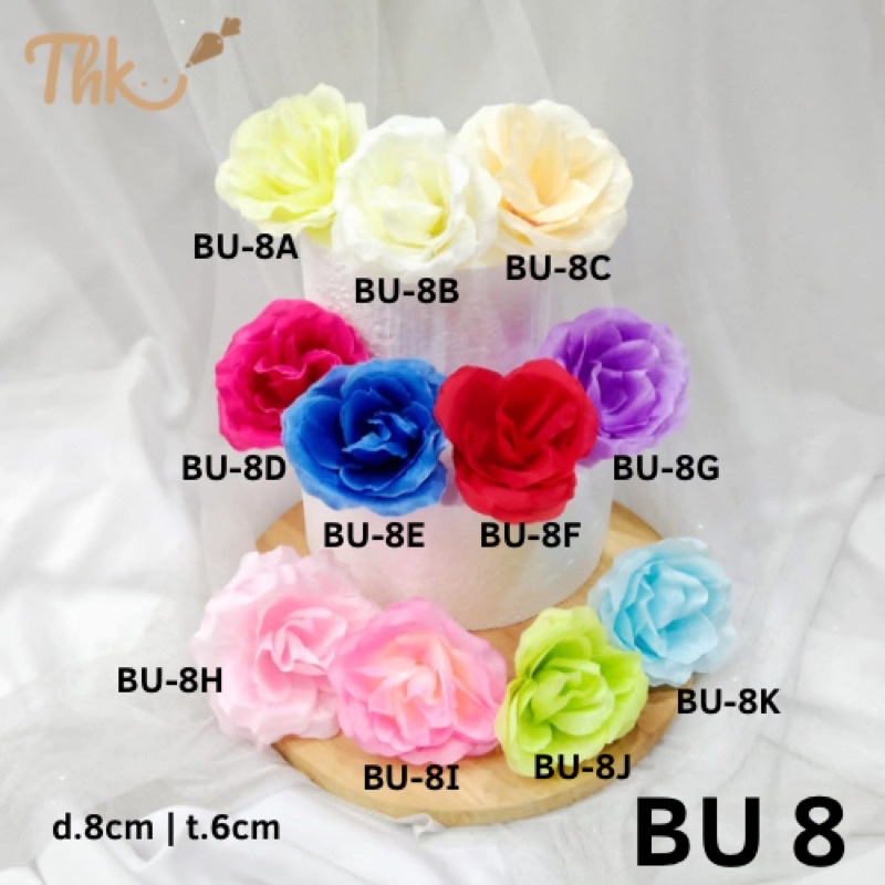 Jual BU8- Hiasan Kue Cake Topper Bunga Artificial Mawar Gold Emas | Shopee Indonesia