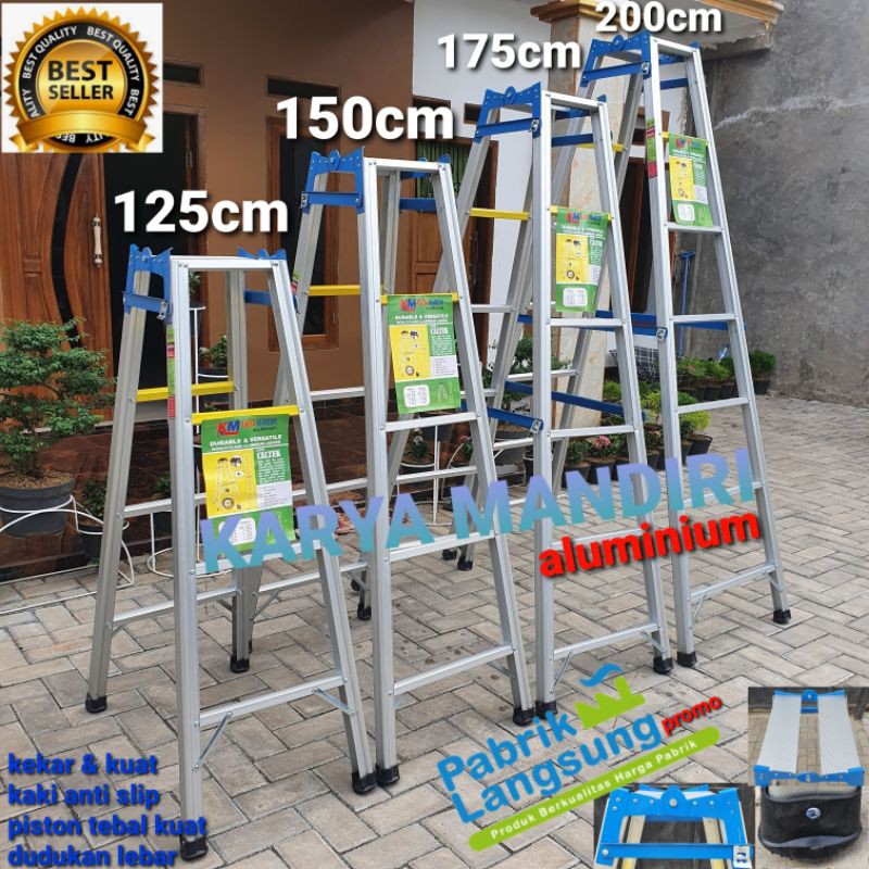 Jual Tangga Lipat Aluminium Ladder Ukuran 2 Meter / 200 Cm | Shopee ...