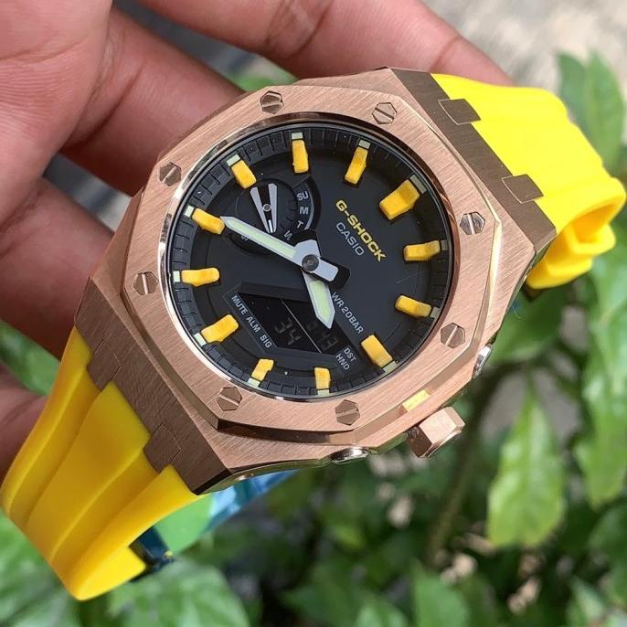 Jual Jam Tangan Pria G Shock Ga2100 Yellow Gen 4 Rosegold Yellow ...