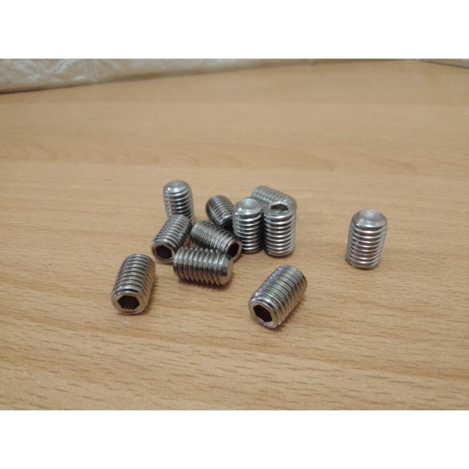 Jual 10 PCS BAUT BAUD L SET TANAM BORGH HEADLESS STAINLESS M8X25 MM | Shopee Indonesia