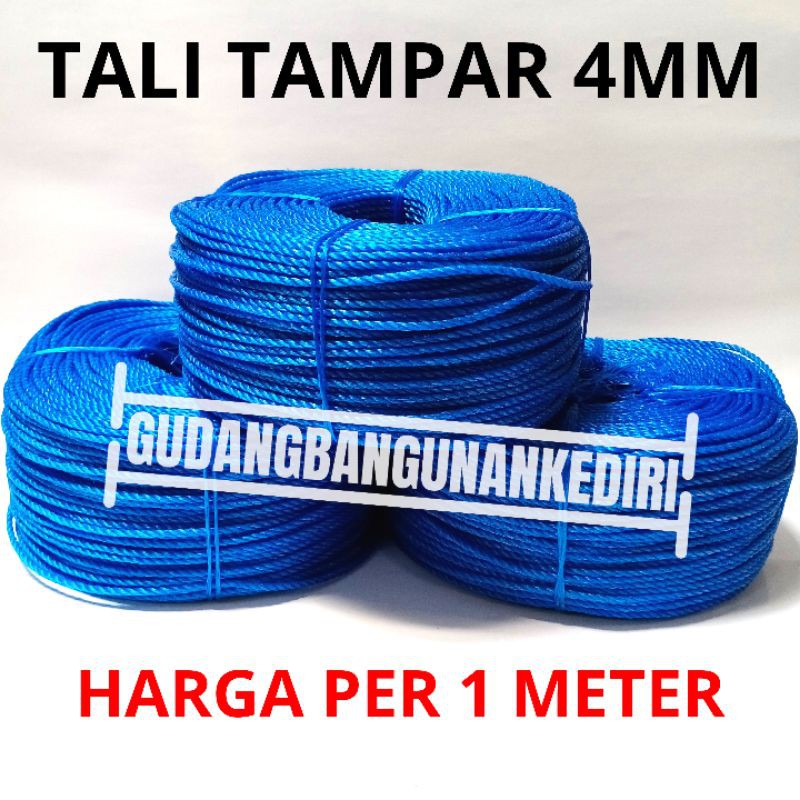 Jual [METER] Tali tambang 4 mm / tali tampar 4mm / tampar ikat barang / tali jemuran / tali ...
