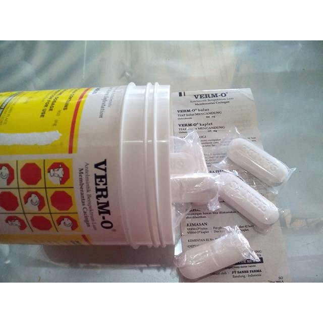 Jual Obat Hewan Verm-O tablet sanbe anti Cacing | Shopee Indonesia