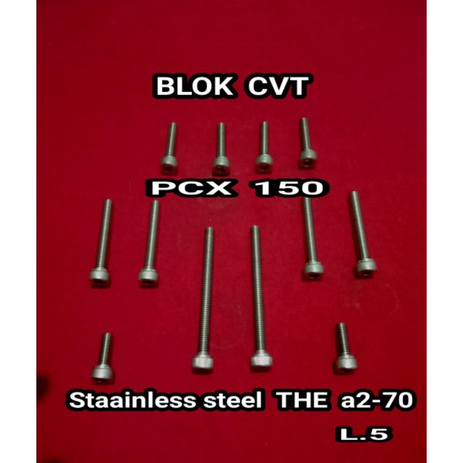 Jual baut cvt pcv 150 set L stainless | Shopee Indonesia