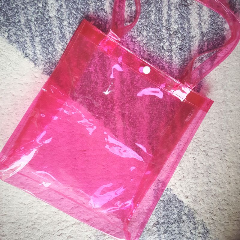 Jual Tote bag pvc transparent, clear pvc bag, tas totebag plastik ...