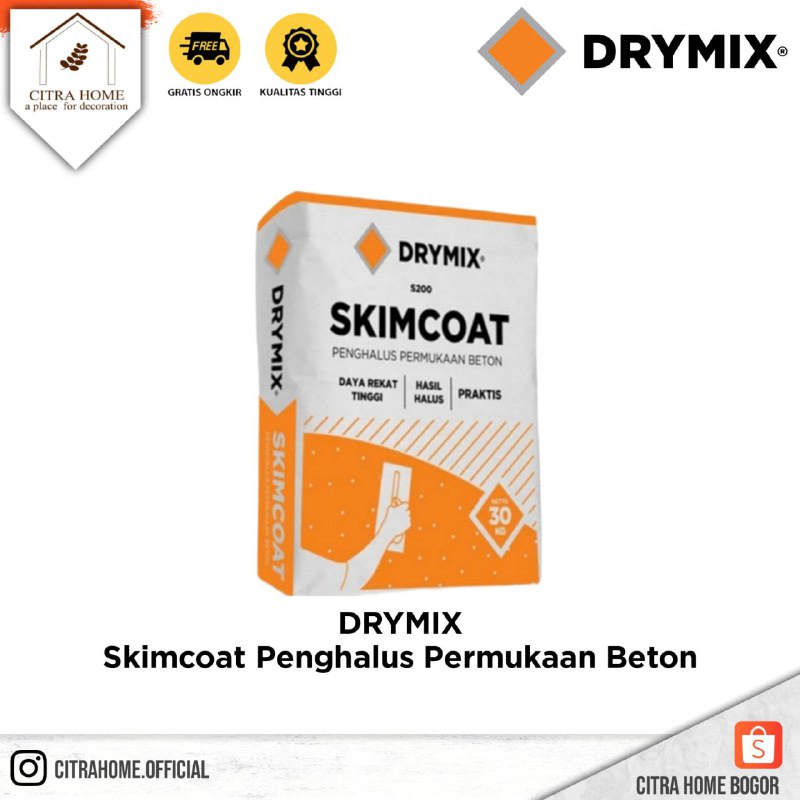Jual CITRAHOME Drymix Skimcoat S200 Semen Instan Penghalus Permukaan Beton | Shopee Indonesia