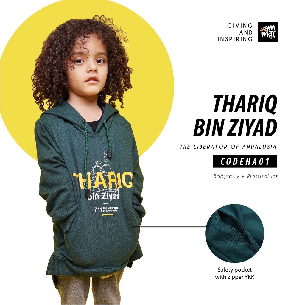 Jual Ammar Kids - Hoodie Anak - Hodiie Islami - Thariq Bin Ziyad The Liberator of Andalusia ...