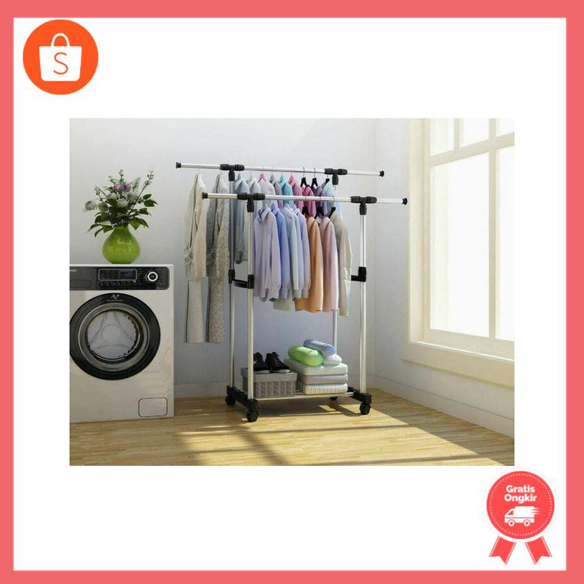 Jual DOUBLE ROD RACK GEN 2 RAK BAJU GANTUNG SERBAGUNA SERBA GUNA ...