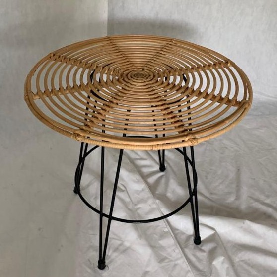Jual MEJA TAMU TERAS BESI ROTAN ALAMI | RATTAN COFFEE TABLE | BUNDAR ...