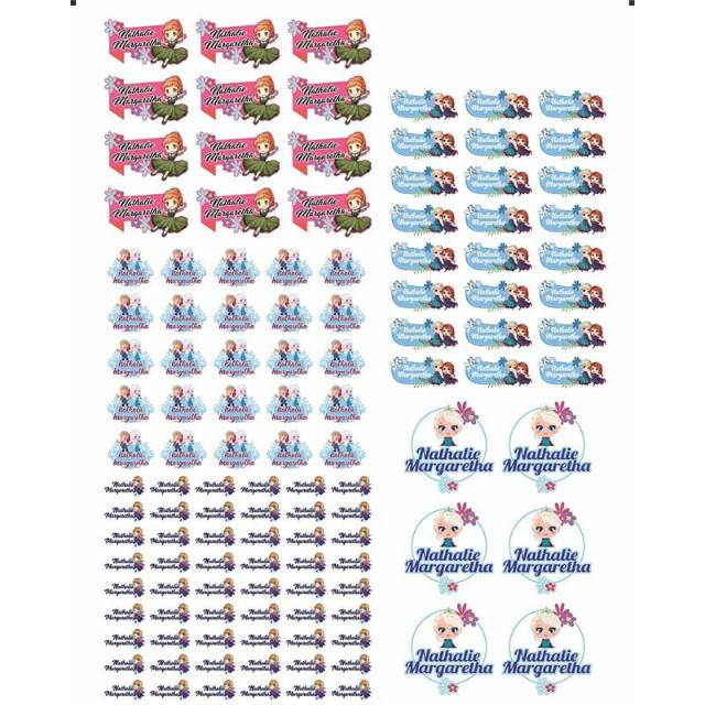 Jual Sticker nama waterproof (frozen) | Shopee Indonesia