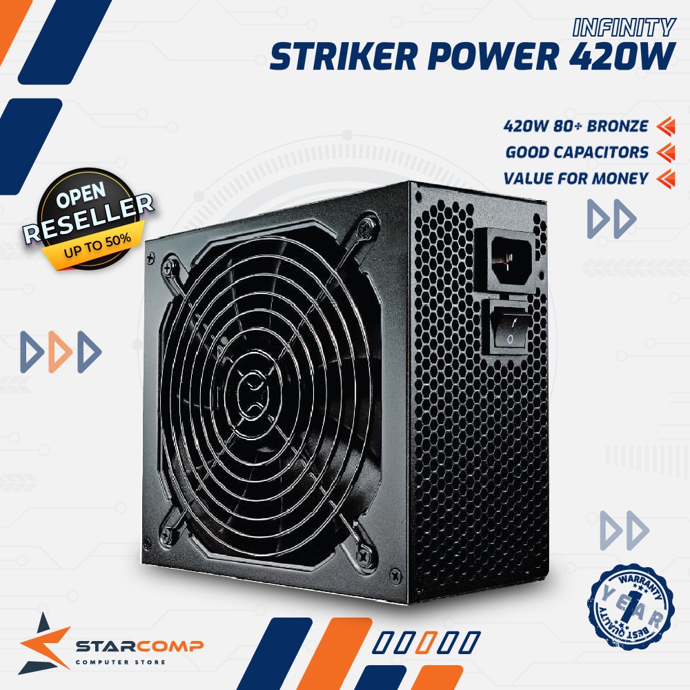 Jual Infinity Striker Power 420W 80+ Bronze Power Supply PC | Shopee Indonesia