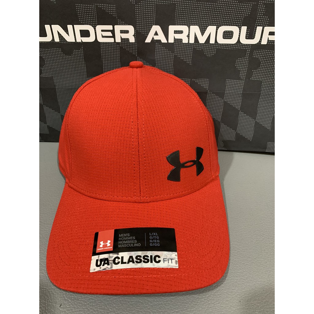 Jual New Authentic Under Armour UA Classic Fit Cap Red / Original Topi ...