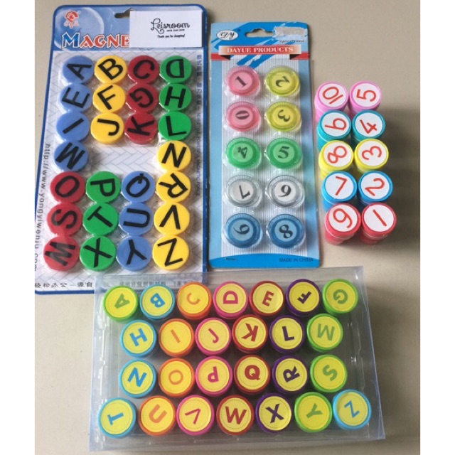Jual Stempel huruf / cap abc / stempel alphabet / stamp abc / magnet ...