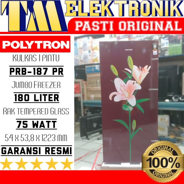 Jual KULKAS POLYTRON PRB 187LB/PR/PB / Kulkas 1 Pintu Kapasitas 180 ...