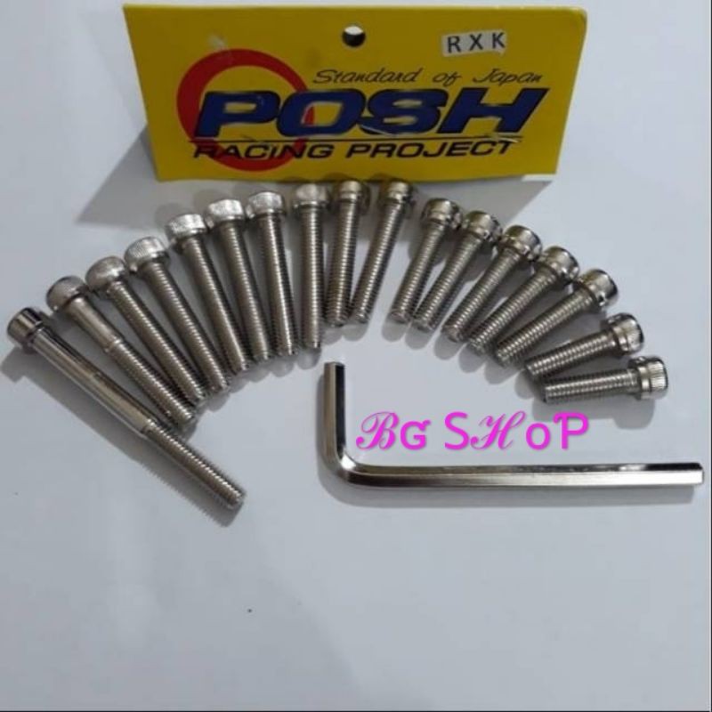 Jual baut bak mesin rx king stenlis set | Shopee Indonesia