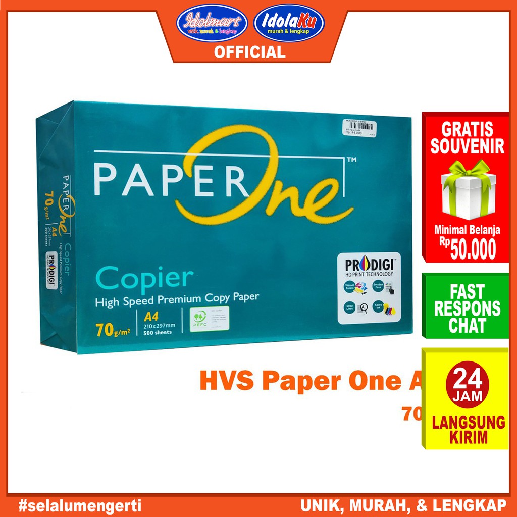 Jual IDOLMART Kertas A4 70gr Paper One / Kertas HVS A4 70gr - Paperone Karawang | Shopee Indonesia