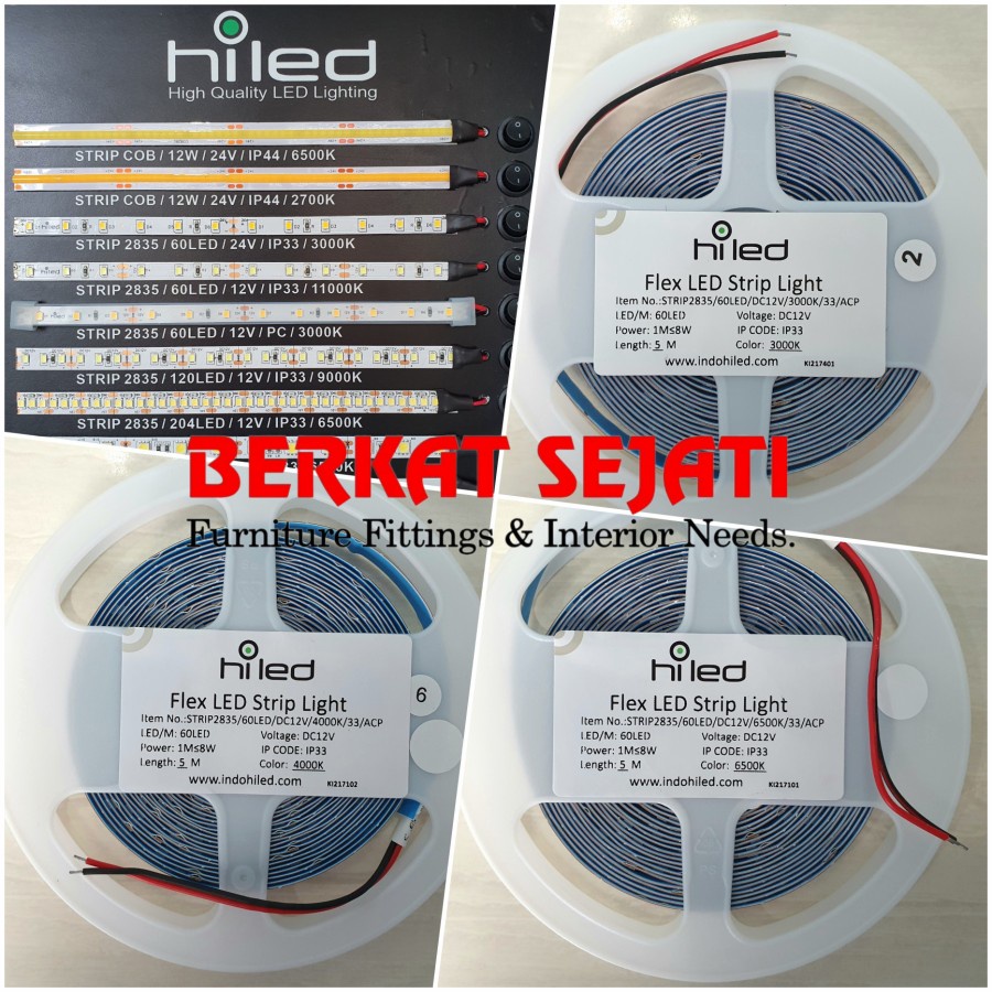 Jual HI LED Strip HILED 2835 ip33 12v Mata Kecil Indoor WARM NATURAL ...