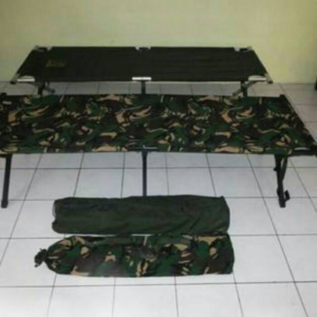 Jual Velbed TNI / Tempat tidur lapangan asli jatah TNI | Shopee Indonesia